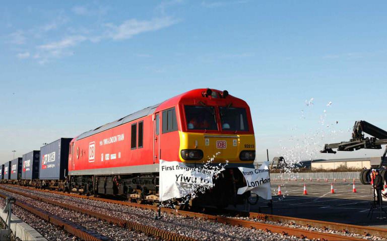 First China-UK freight train arrives in Barking - Rail UK