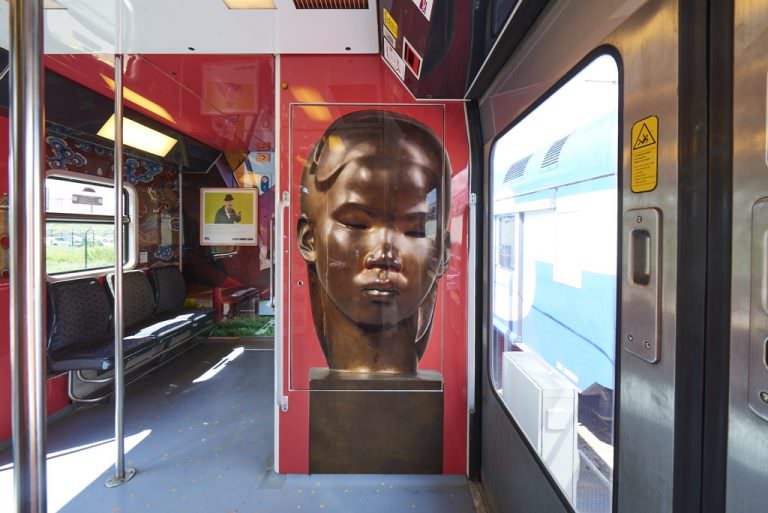 Train packed with 400 works of art launched on Paris commuter network ...