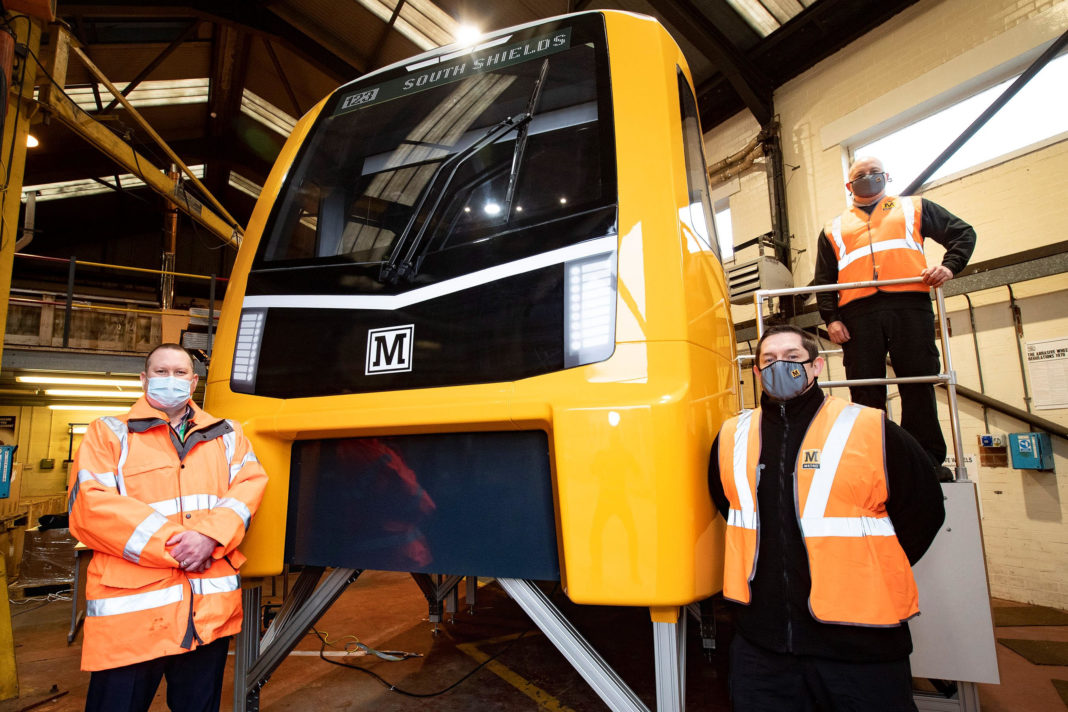 Metro drivers step on board a full-size replica of their new trains ...