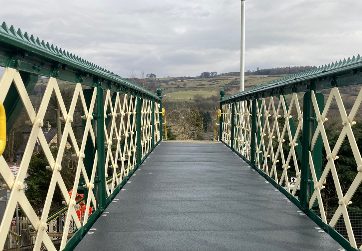 Furness Vale station’s Victorian railway footbridge restored for ...