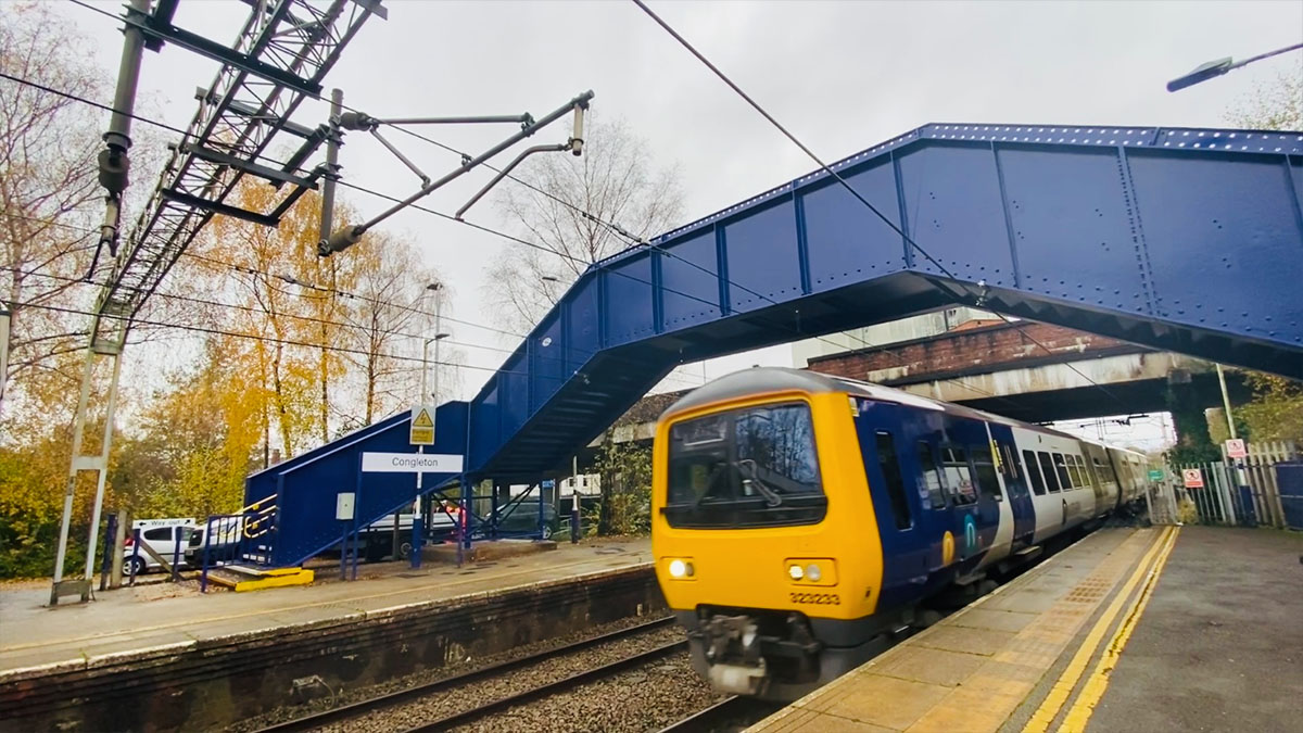 Refurbished Congleton station footbridge reopens for passengers - Rail UK