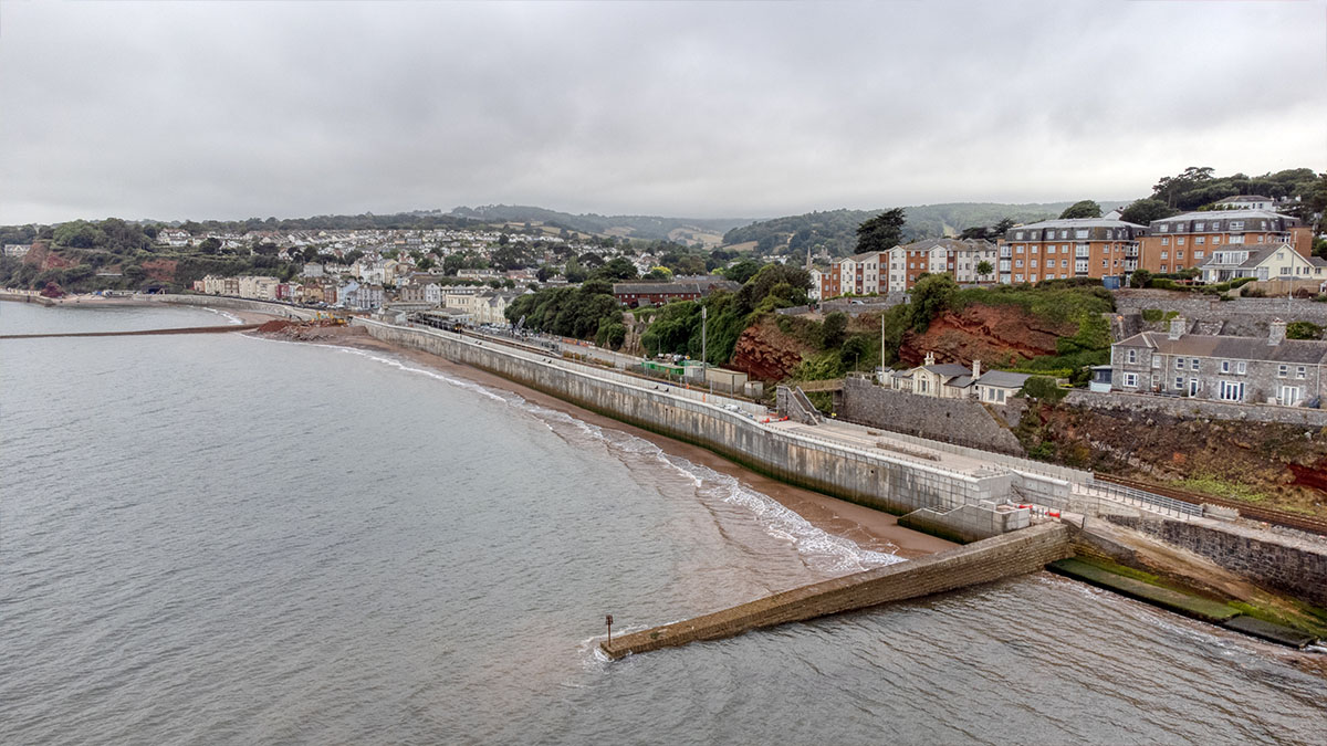 Dawlish railway better protected as new sea wall reaches key milestone ...