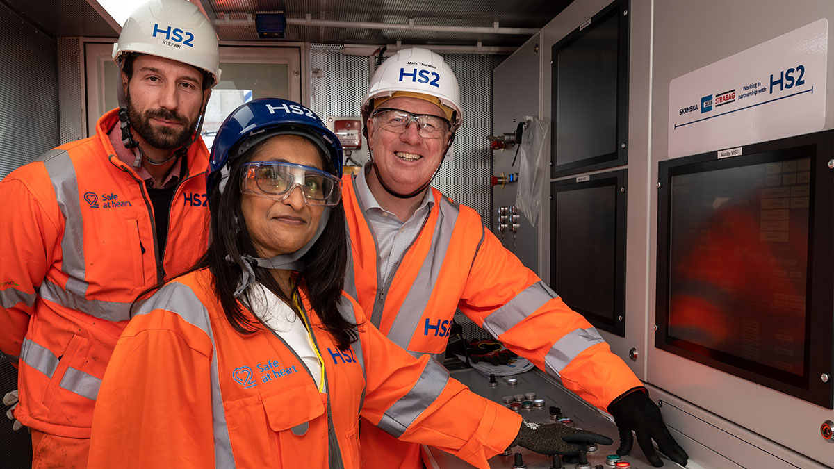 HS2 celebrates as first giant London tunnelling machine is switched on ...