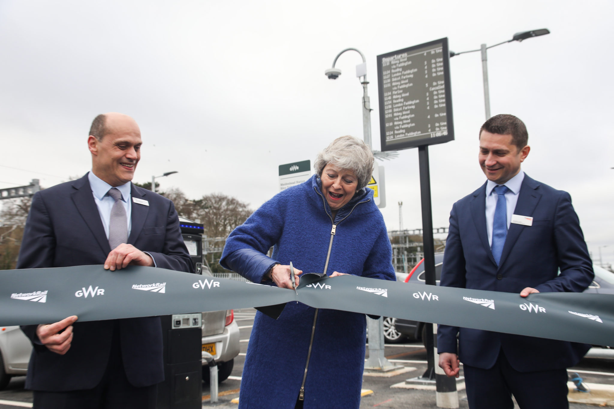 MP Theresa May officially reopens additional Maidenhead station car ...