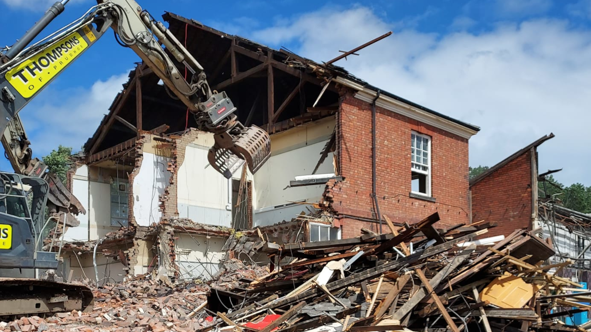 Demolition work completed on century old Gosforth Metro depot buildings ...