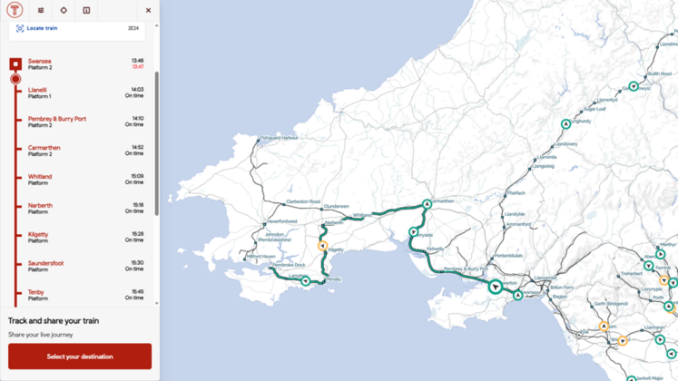 New interactive map launched for rail travellers - Rail UK