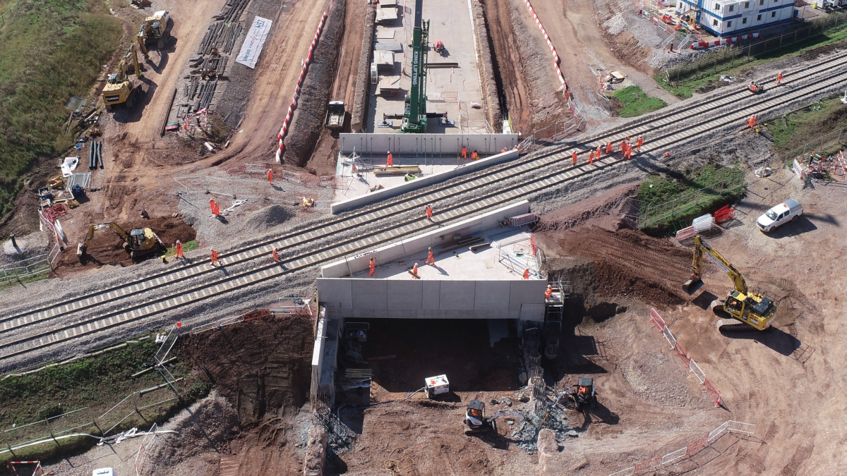 HS2 ‘marathon’ bridge construction completed near Lichfield - Rail UK