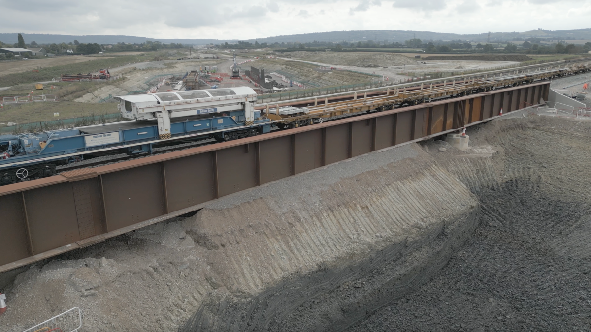 Bird's eye footage shows work to prepare Aylesbury’s railway for HS2 ...