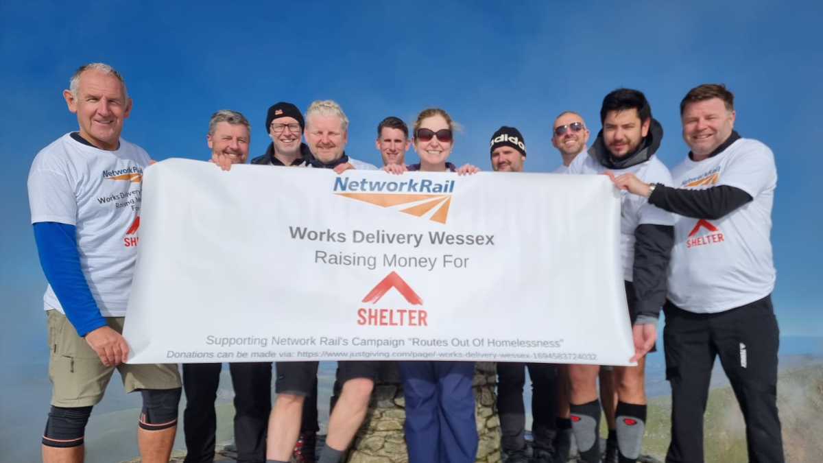 Network Rail mountain climb raises over £2,000 for Shelter - Rail UK