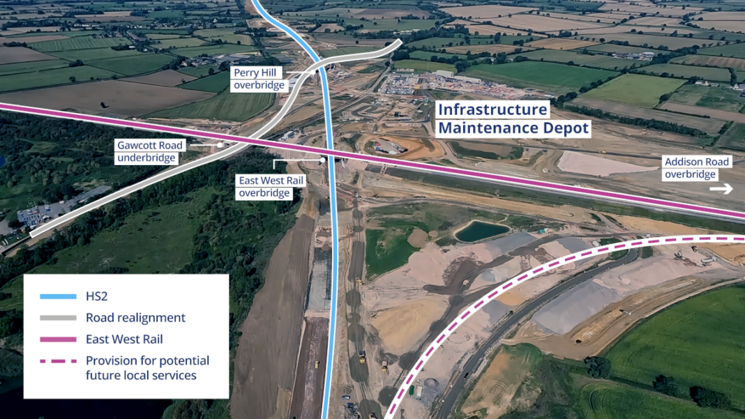 HS2 completes East-West Rail works at Calvert - Rail UK