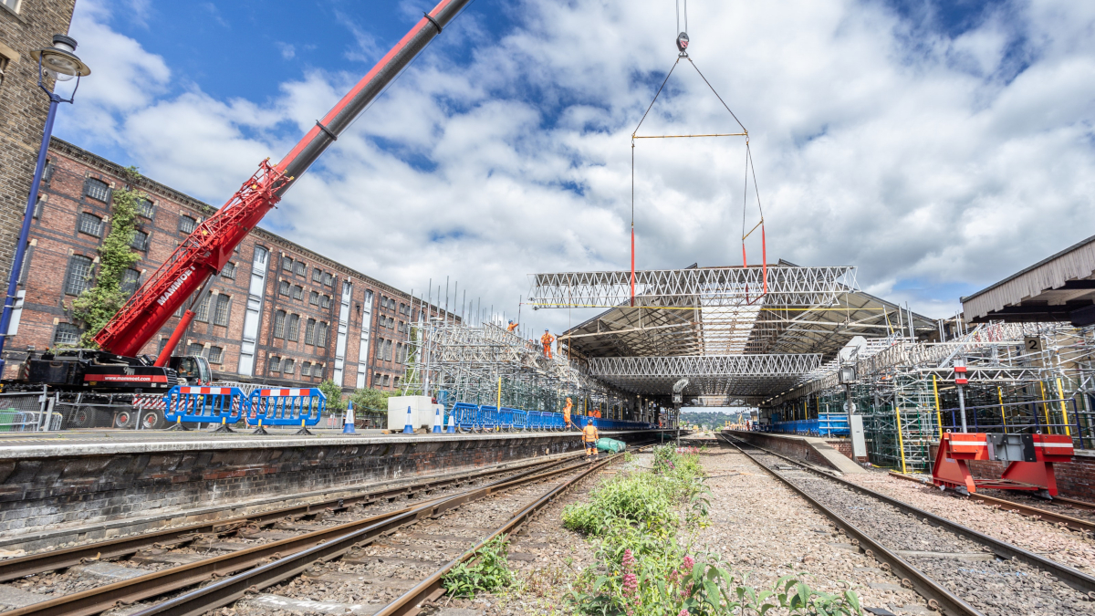 Restoration of unique roof underway in Huddersfield station’s historic ...