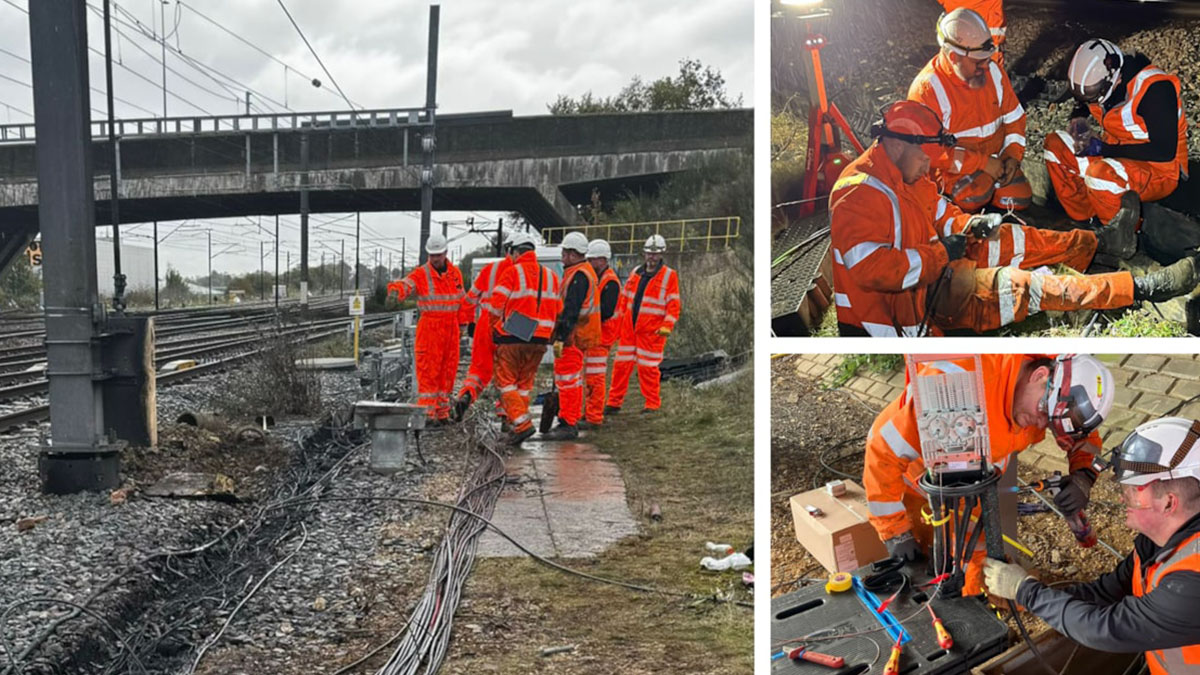 Railway reopens after East Coast Main line cable fire at Stevenage ...
