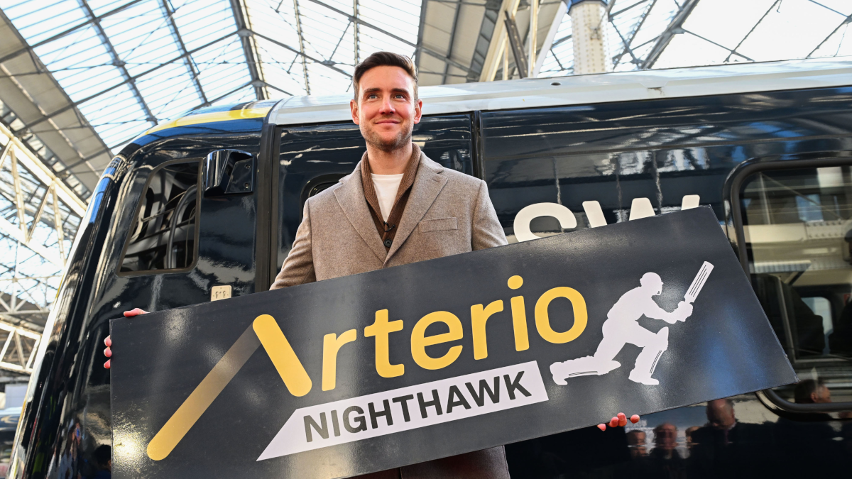 Cricketing legend Stuart Broad unveils Nighthawk train as SWR ...