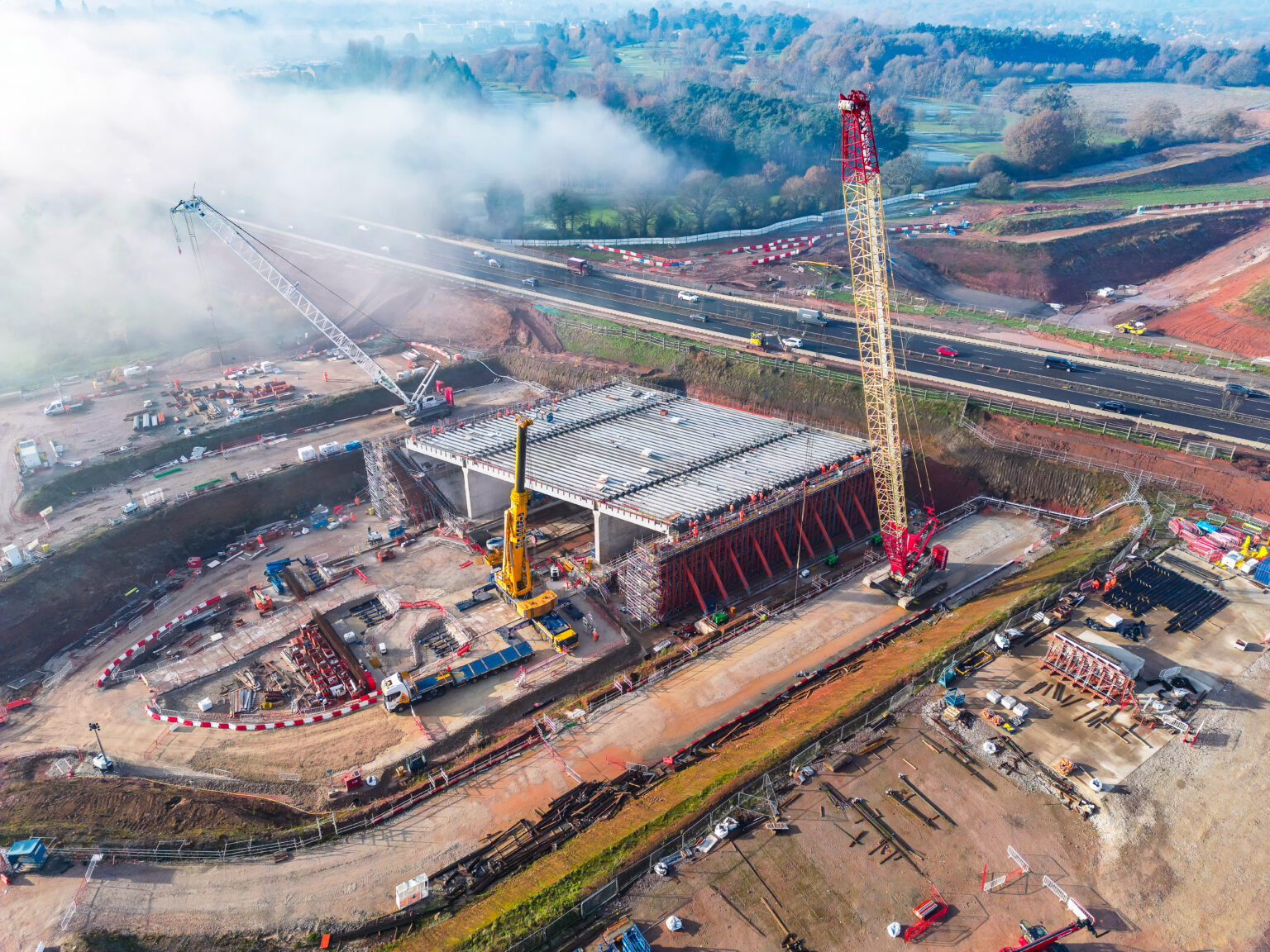 Construction of giant HS2 box structure under A46 approaches final ...
