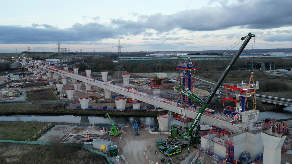 HS2 reveals first completed viaduct at Delta Junction - Rail UK