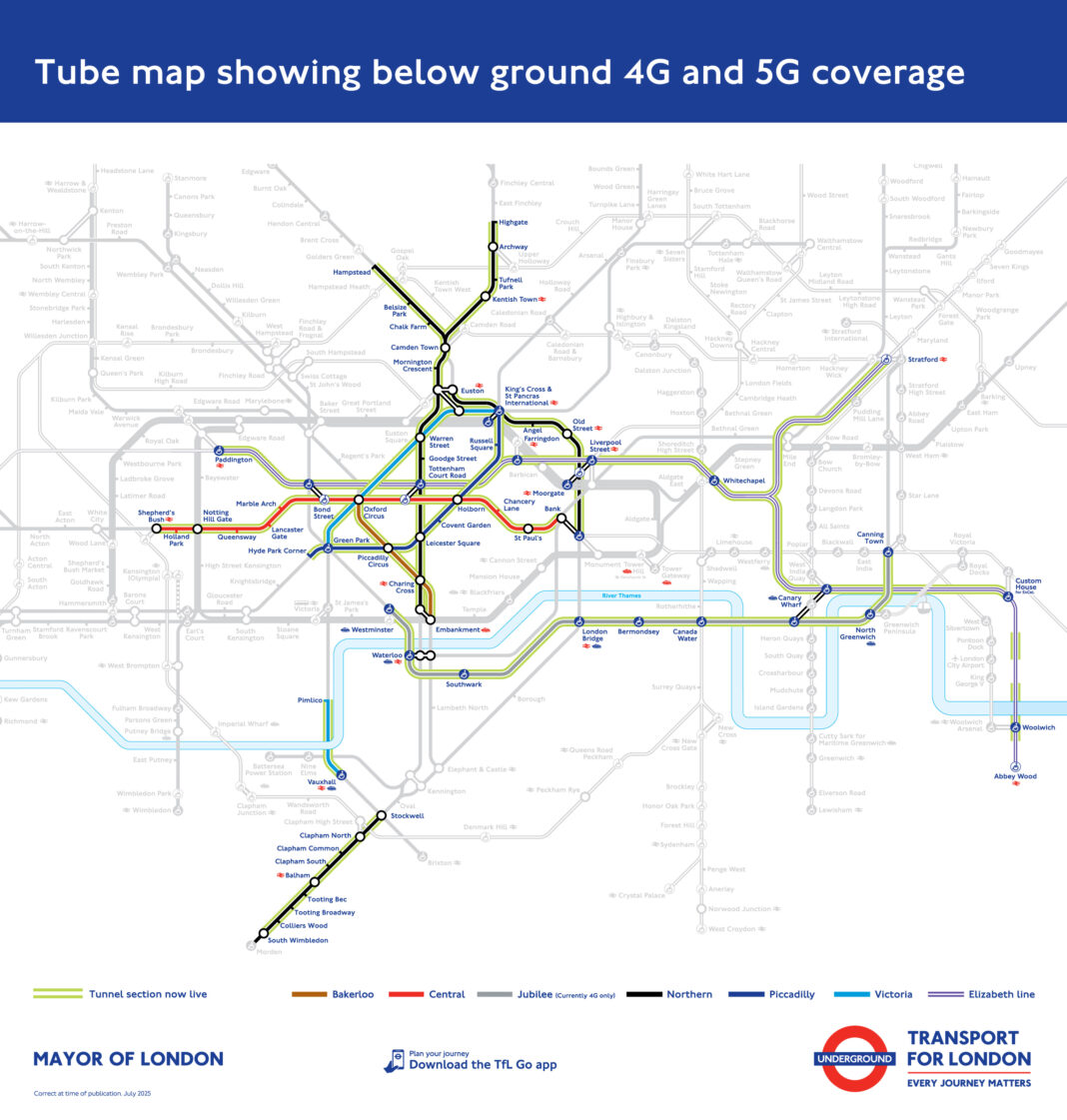 High-speed mobile coverage on Tube improved as roll-out across network ...