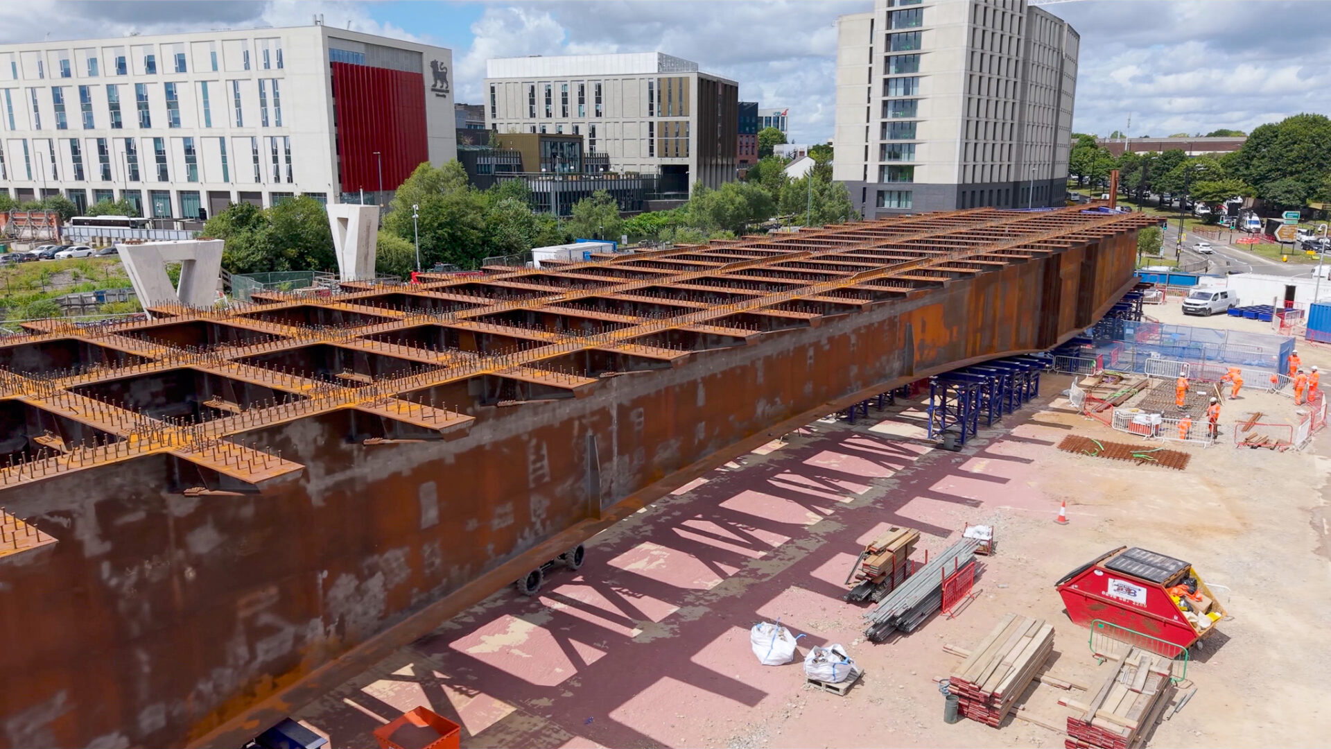 Giant HS2 bridge ready to be moved into place in central Birmingham ...