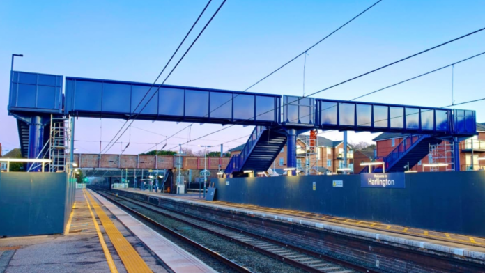 Bridge replacement successfully completed at Harlington station - Rail UK