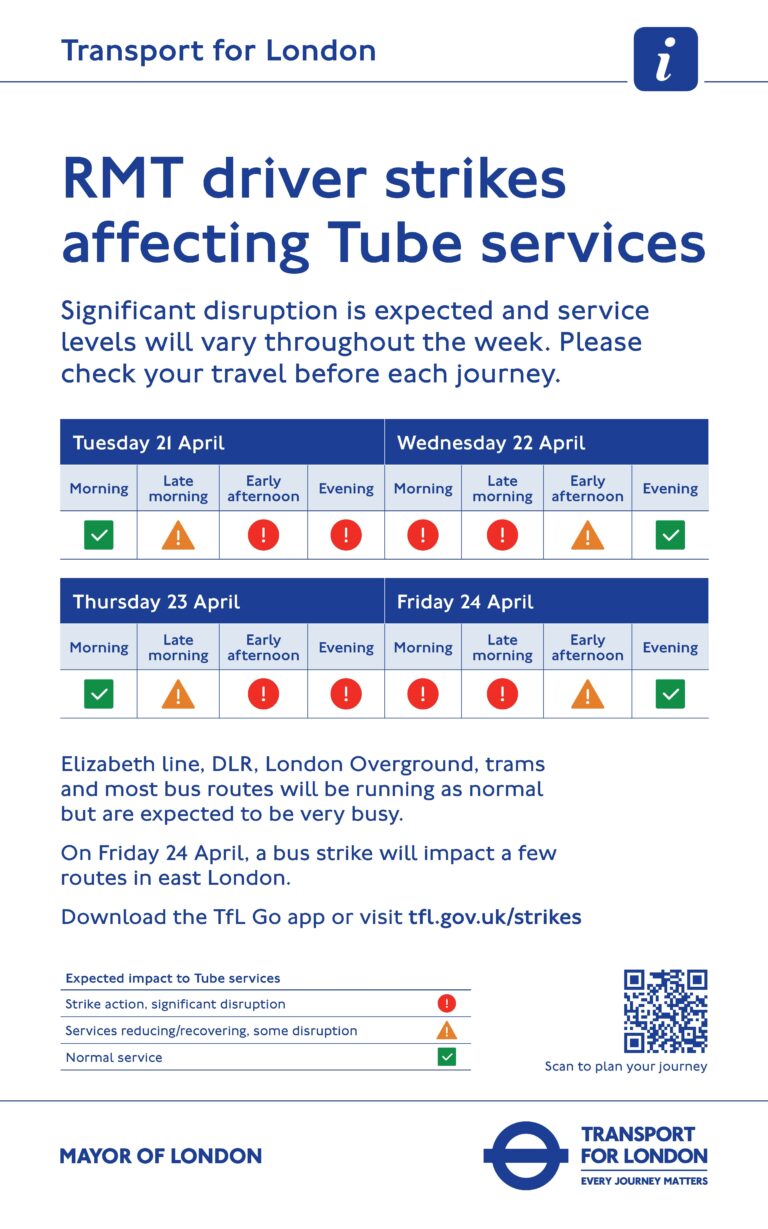 TfL urges customers to check before they travel ahead of planned RMT ...